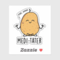 Medi-tater Funny Meditating Potato Pun Sticker | Zazzle