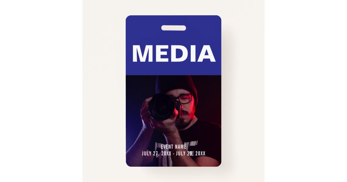 Media All Access Pass ID Badge | Zazzle