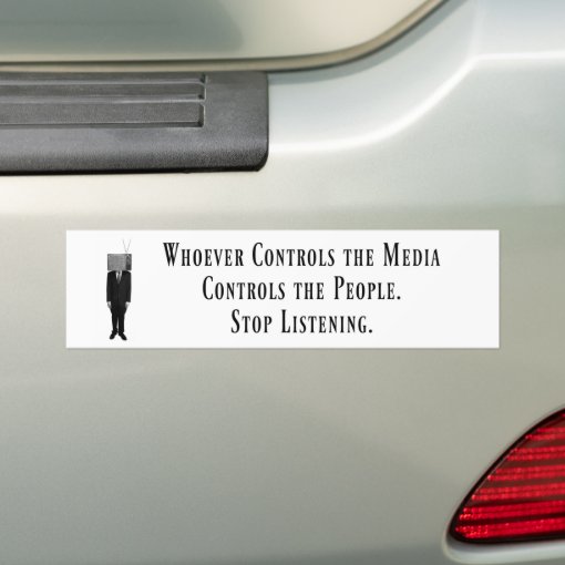 Media Controls the People Bumper Sticker | Zazzle