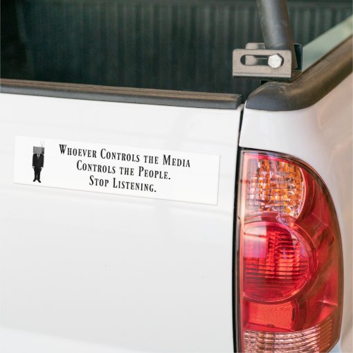Media Controls the People Bumper Sticker | Zazzle