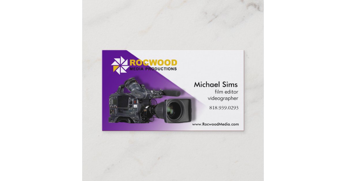 "Media Production" Consultant, Film Editor, Video Business Card | Zazzle