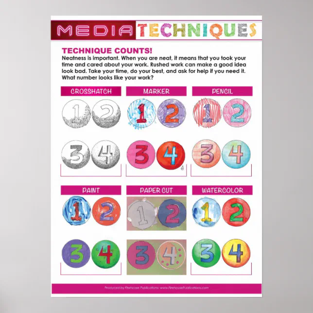 Media Techniques for Elementary School Poster | Zazzle