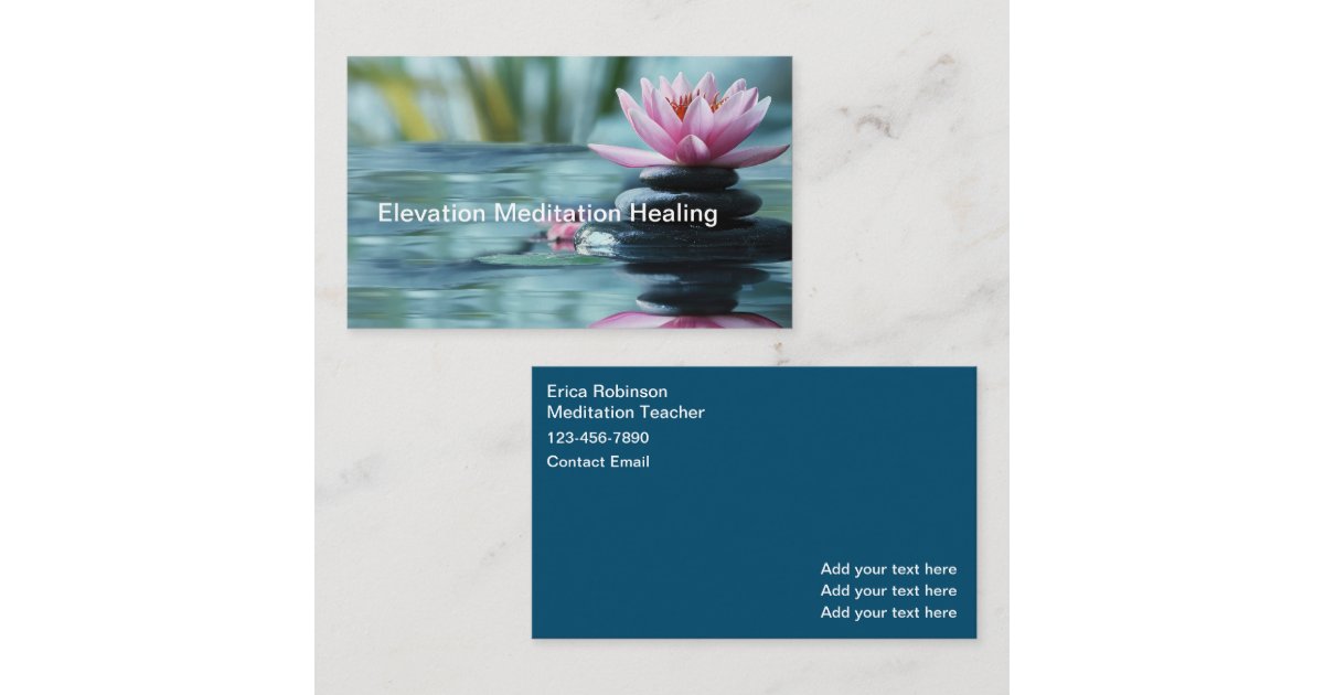 Mediation Healing Teacher And Class Business Card | Zazzle