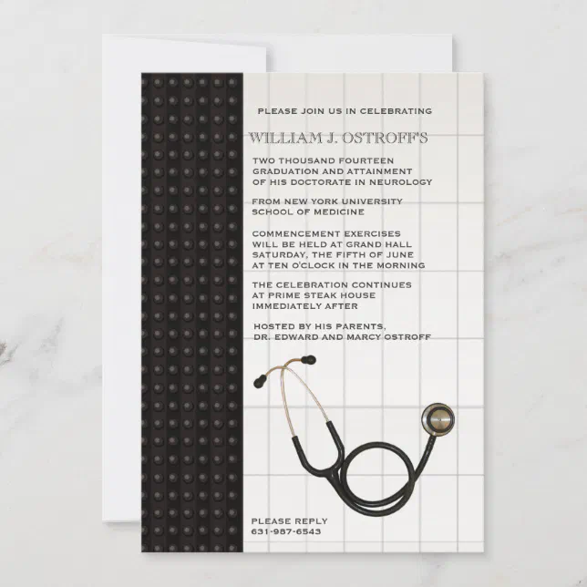 Medic Medical Graduation Invitation | Zazzle