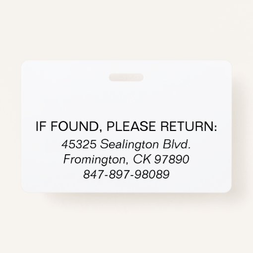 Medica Photo ID Beach Please Badge | Zazzle