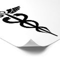 medical2006 BLACK MEDICAL SYMBOL HEALTH Poster | Zazzle