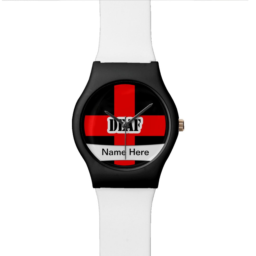 Medical Alert Deaf Emergency Wristwatch | Zazzle
