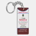 Medical Alert Emergency Contact Custom Card Keychain | Zazzle