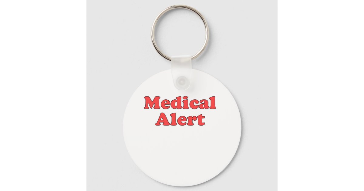 Medical Alert Key Chain | Zazzle