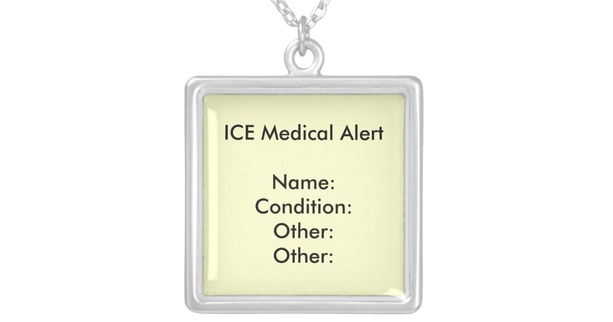 MEDICAL ALERT NECKLACE ~ Customize! | Zazzle