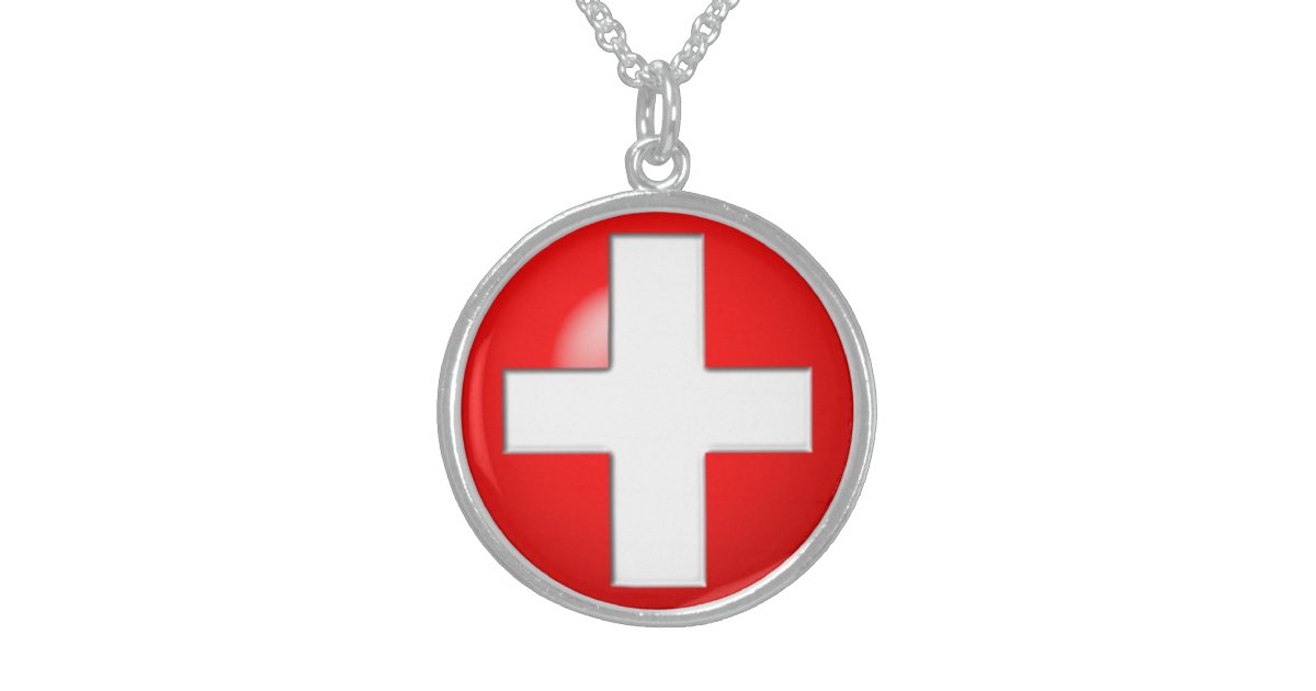 Medical Alert - Red Sterling Silver Necklace | Zazzle