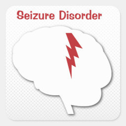 Medical Alert Seizure Disorder Square Sticker | Zazzle