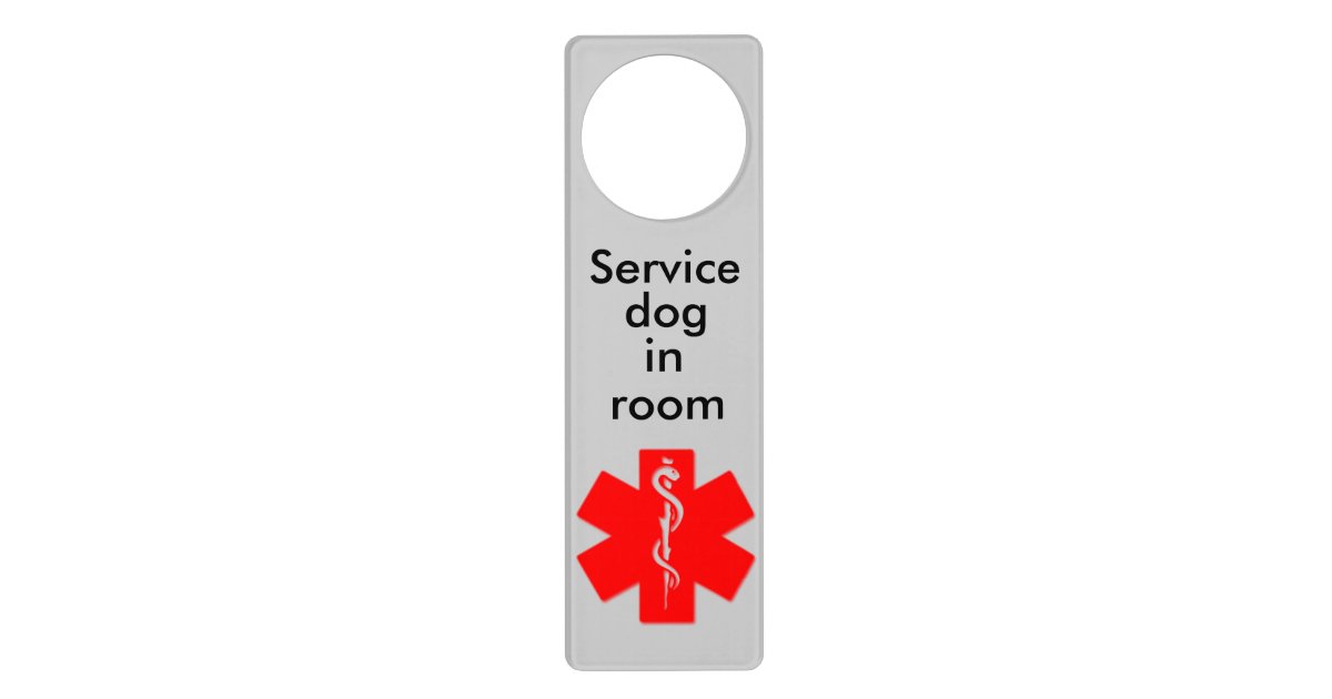 Medical Alert Service Dog Door Hanger | Zazzle