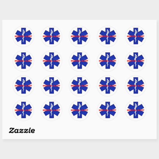 MEDICAL ALERT STICKER | Zazzle