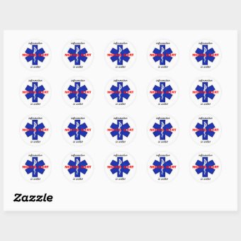 MEDICAL ALERT STICKER | Zazzle