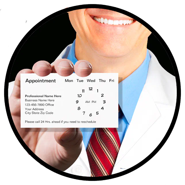 Medical Appointment Business Cards Template | Zazzle
