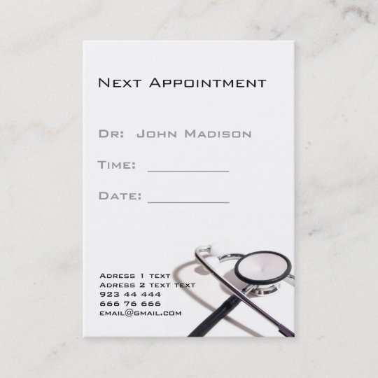 Medical appointment Card | Zazzle.com