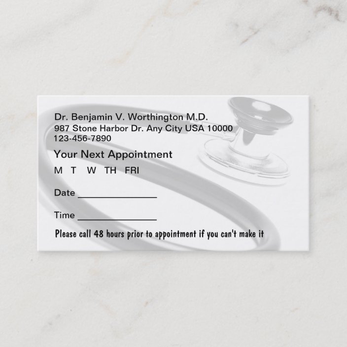 Medical Appointment Cards | Zazzle.com