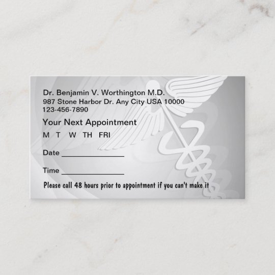 Medical Appointment Cards | Zazzle.com