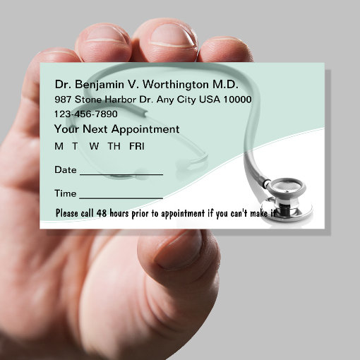 Medical Appointment Cards | Zazzle