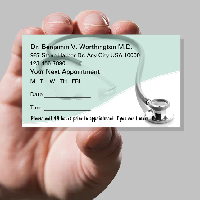 Medical Appointment Cards | Zazzle