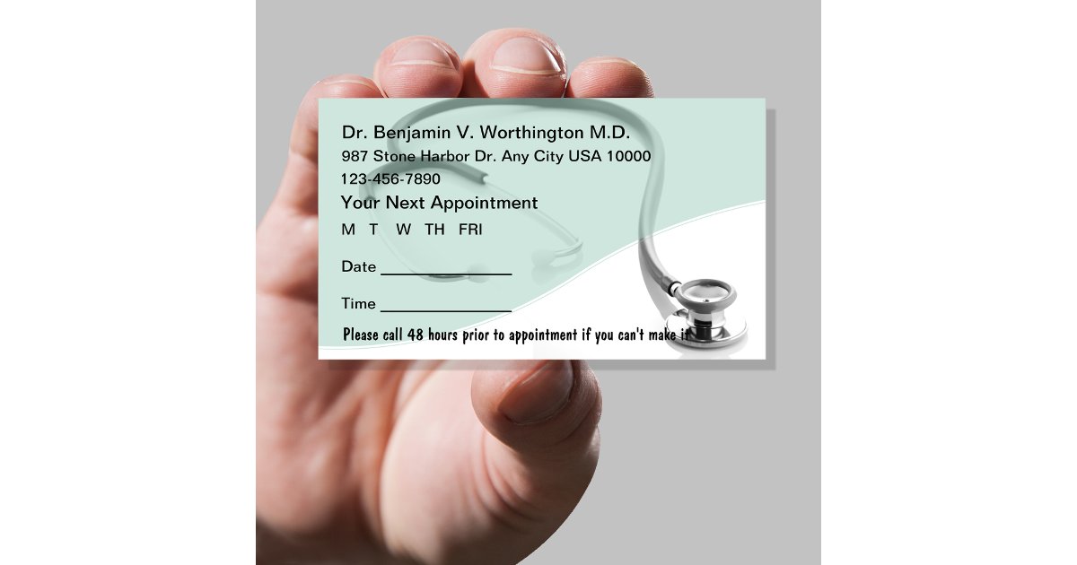 Medical Appointment Cards | Zazzle