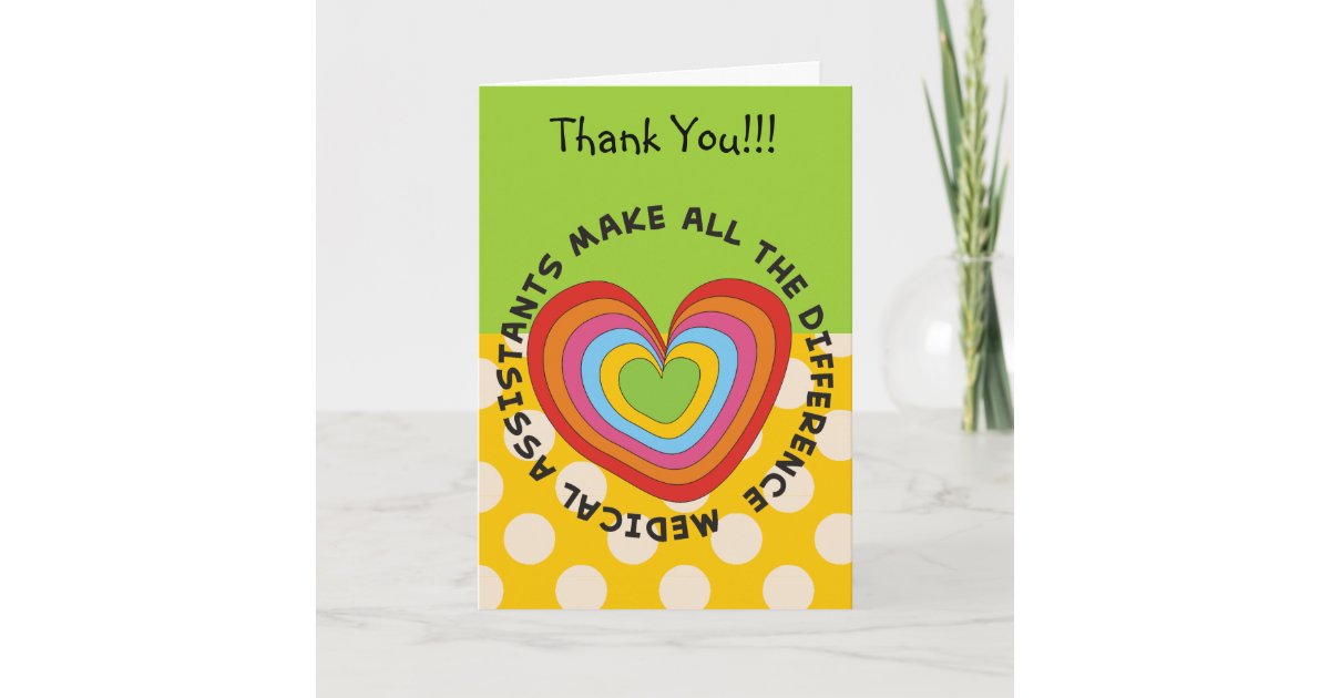 Medical Assistant Appreciation Card | Zazzle
