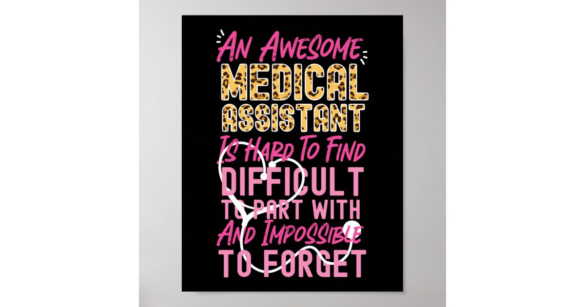 Medical Assistant Cma An Awesome Medical Assistant Poster | Zazzle