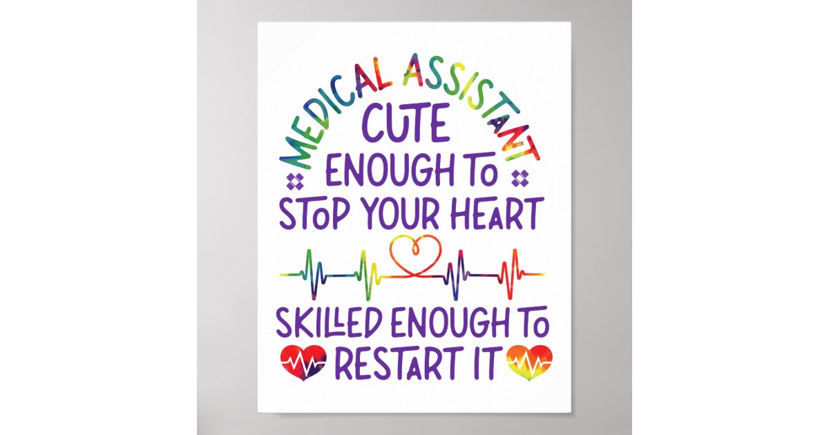 Medical Assistant Cma Medical Assistant Cute Poster | Zazzle
