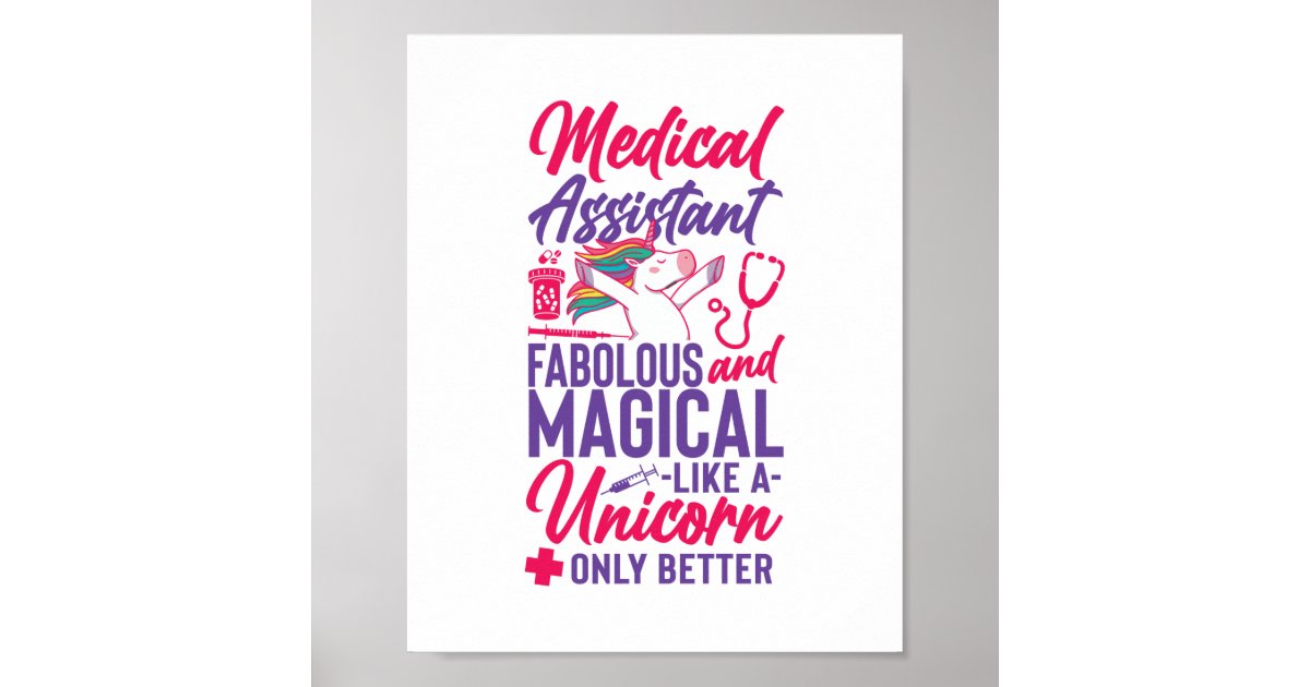 Medical Assistant Cma Medical Assistant Fabulous Poster | Zazzle