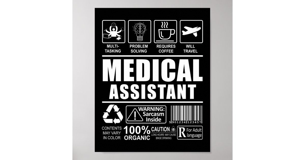 Medical Assistant CMA Warning Gift Idea Poster | Zazzle