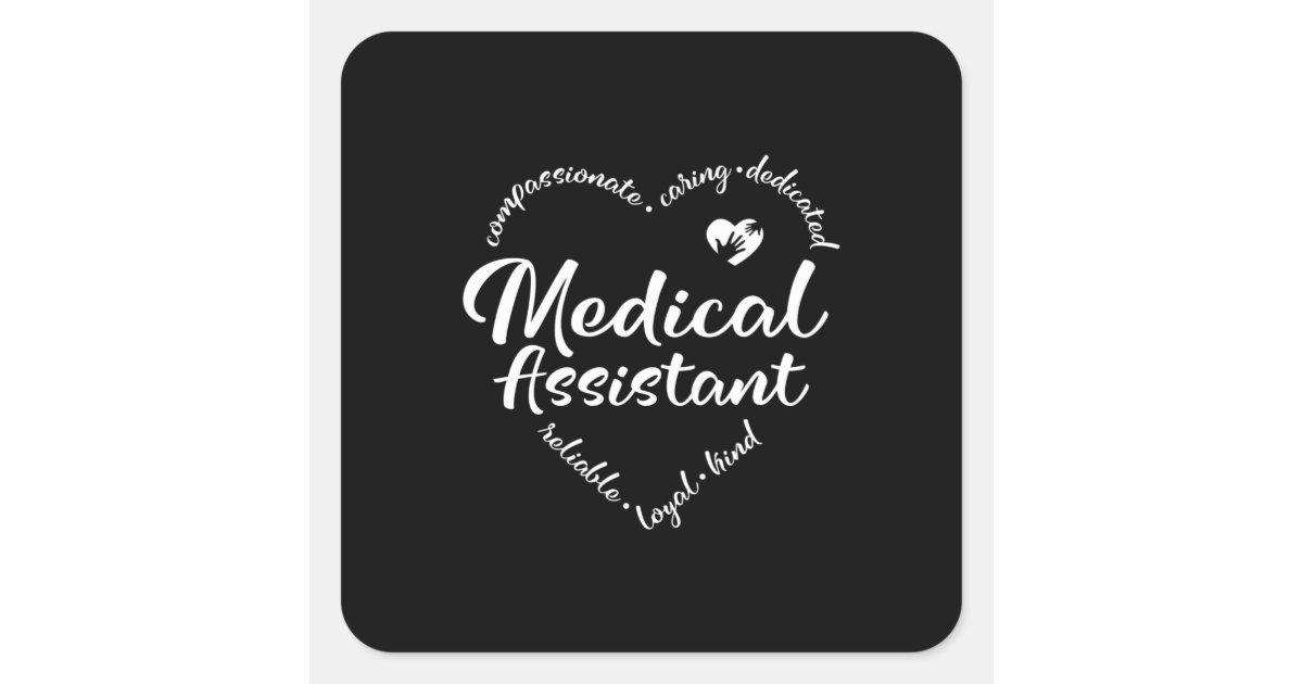 Medical assistant, MA medical Square Sticker | Zazzle