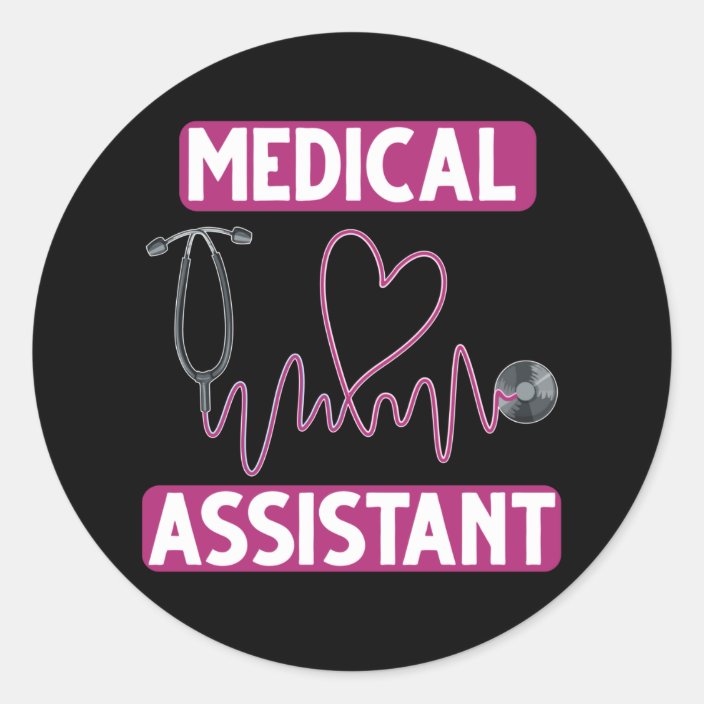 Medical Assistant Stethoscope Nurse Classic Round Sticker | Zazzle.com