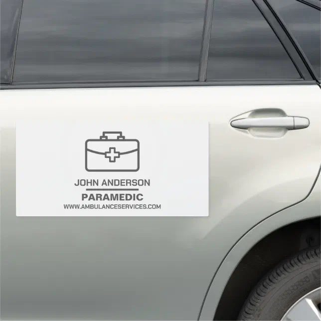 Medical Bag Design, EMT, Paramedic Car Magnet | Zazzle