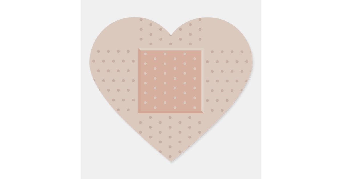 Medical Band-Aid Plaster - Heart Sticker | Zazzle