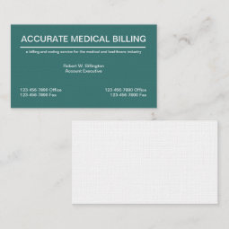 Medical Billing And Coding Business Card | Zazzle