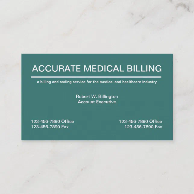 Medical Billing And Coding Business Card | Zazzle
