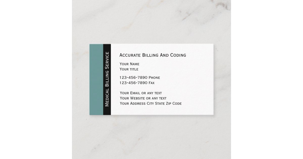 Medical Billing And Coding Business Card | Zazzle