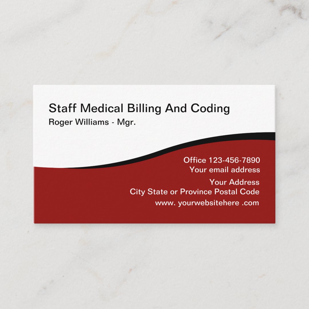 Medical Billing And Coding Business Card | Zazzle