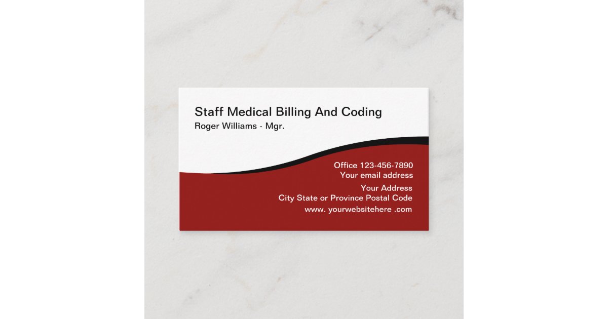Medical Billing And Coding Business Card | Zazzle