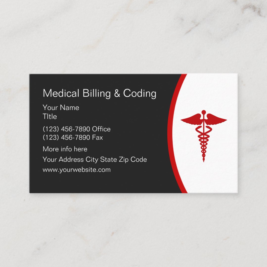 Medical Billing And Coding Business Card | Zazzle