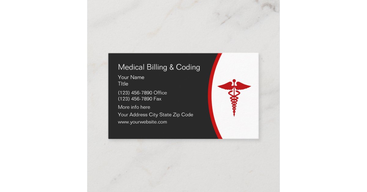 Medical Billing And Coding Business Card | Zazzle