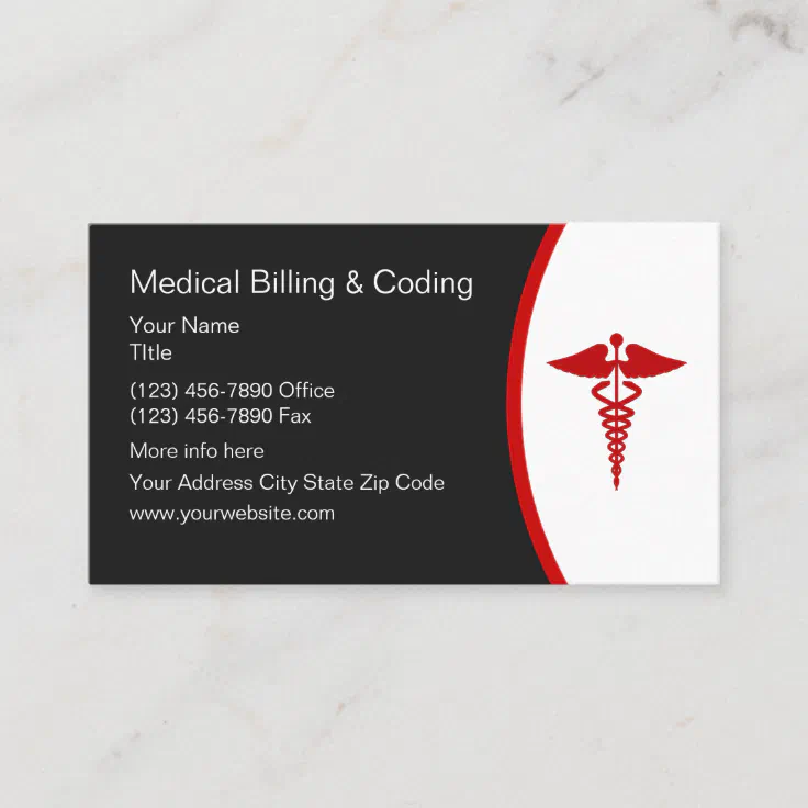 Medical Billing And Coding Business Card | Zazzle