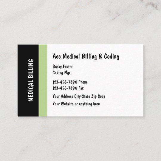 Medical Billing And Coding Modern Design Business Card | Zazzle.com