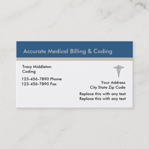 Medical Billing Business Cards - Business Card Printing | Zazzle
