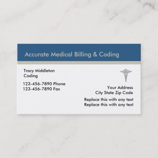 Medical Billing And Coding Services Business Card | Zazzle.com