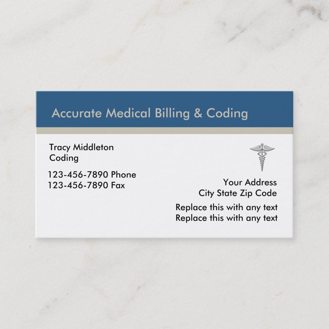 Medical Billing And Coding Services Business Card | Zazzle