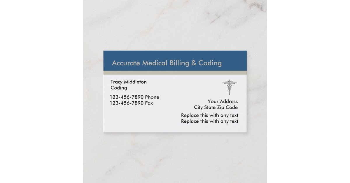 Medical Billing And Coding Services Business Card | Zazzle