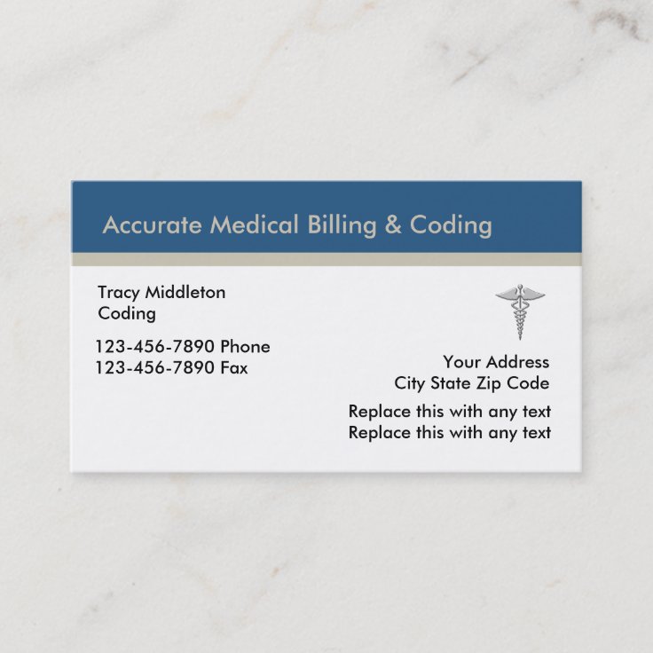 Medical Billing And Coding Services Business Card | Zazzle