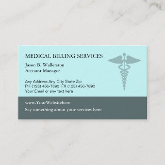 Medical Billing Business Cards | Zazzle